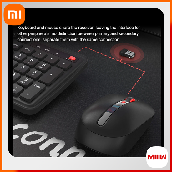 MIIIW Wireless Silent Keyboard & Mouse Set - 3rd Gen - ToruMart.pk